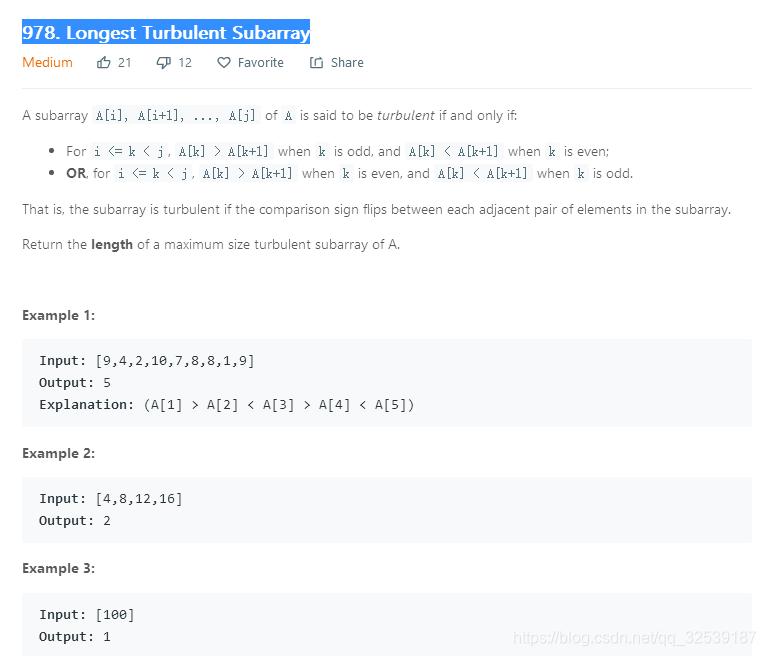 978. Longest Turbulent Subarray——array_978longest turbulent subarray-CSDN博客