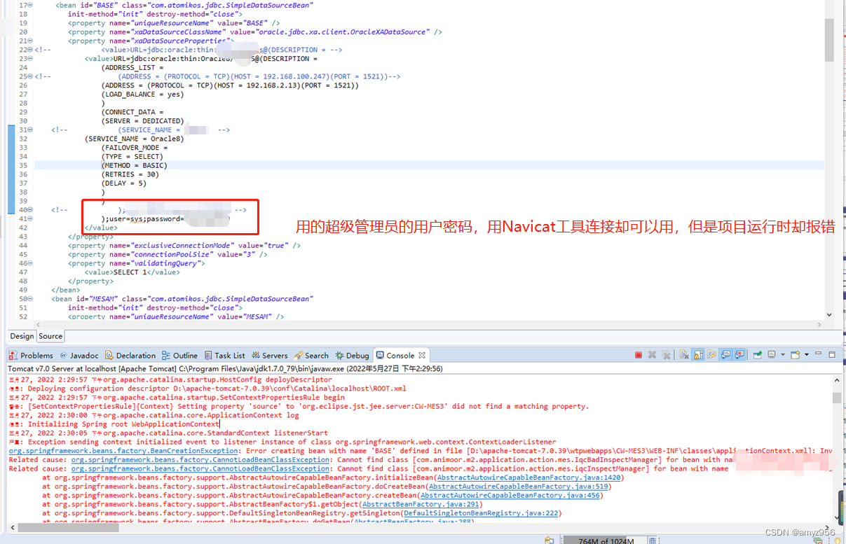 【Oracle连接】java.sql.SQLException: Listener refused the connection with the following error: ORA ...