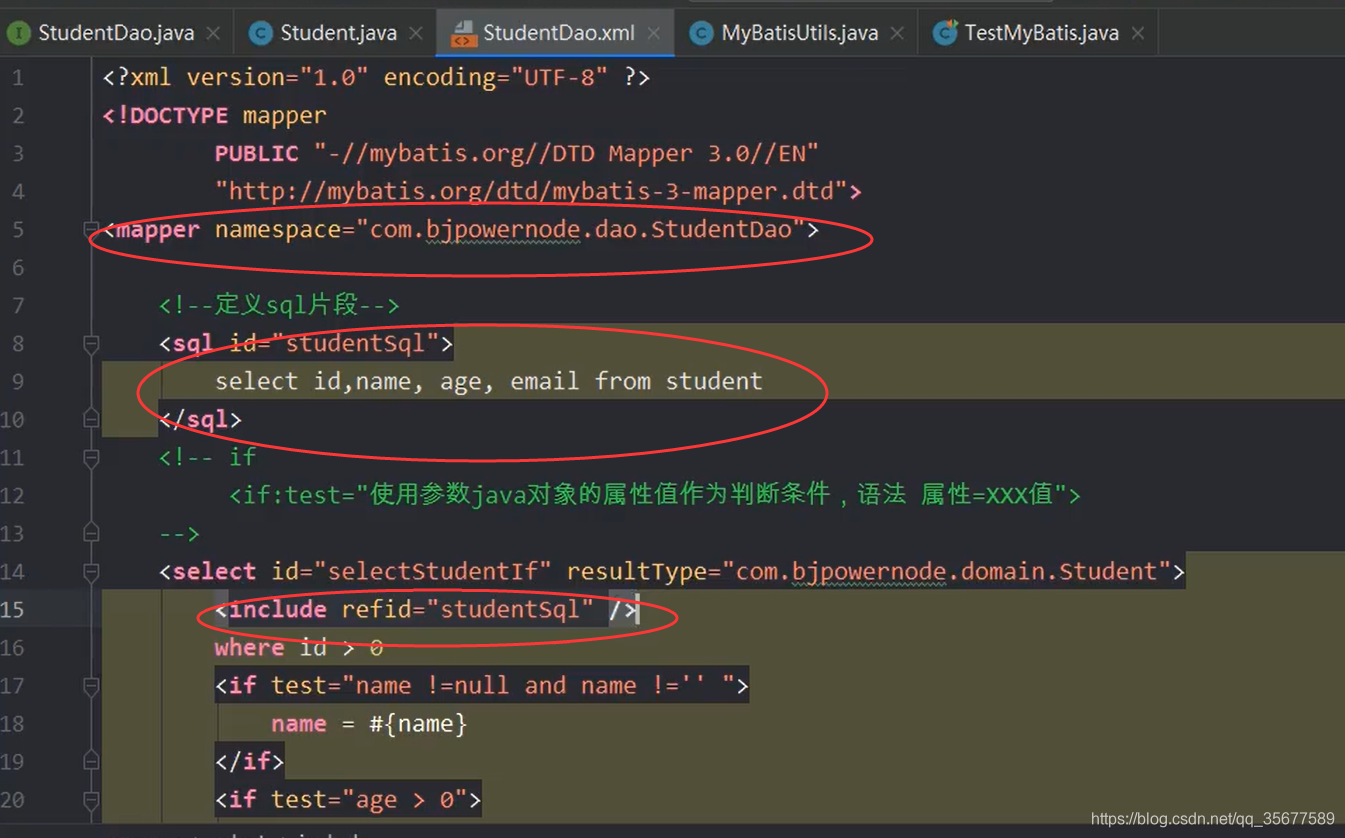Mybatis Mybatis动态sql 包含if，where，foreach用法mybatis Mapper If 值 包含 Csdn博客