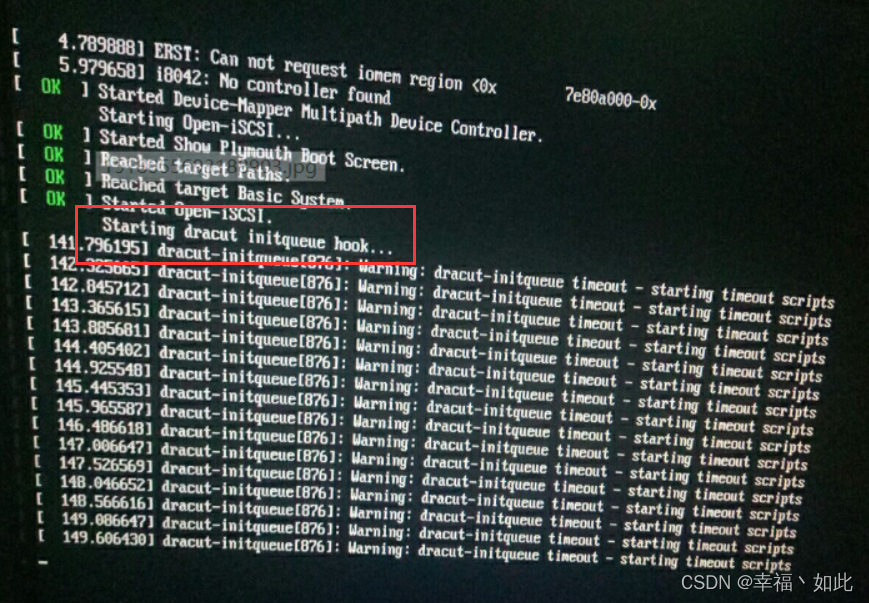 U盘安装Centos7启动过程中出现：starting dracut initqueue hook-CSDN博客