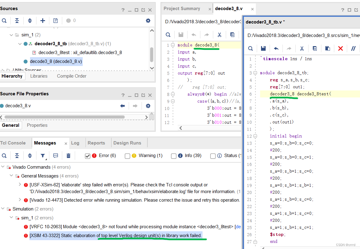 FPGA学习day2 代码报错总结以及Vivado使用中遇到的问题_error: [vrfc 10-3236] concurrent assignment to a n-CSDN博客