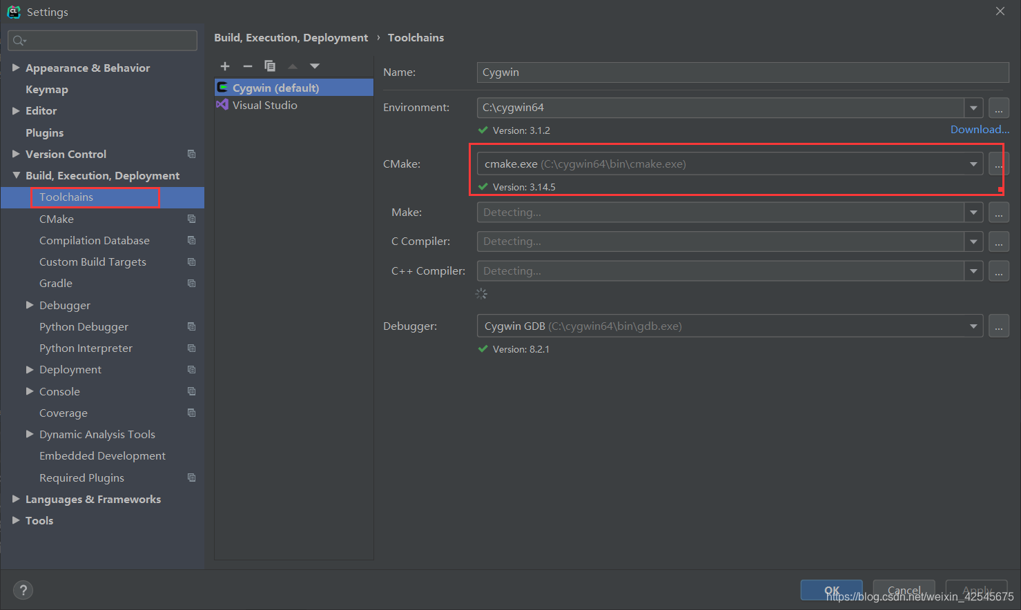 CLion:The C compiler identification is unknown, CMake Error；Cygwin的安装配置方法_clion the c compiler ...
