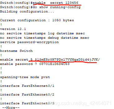 Cisco设备三种密码配置方法及解释_思科路由器配置md5登录密码-CSDN博客