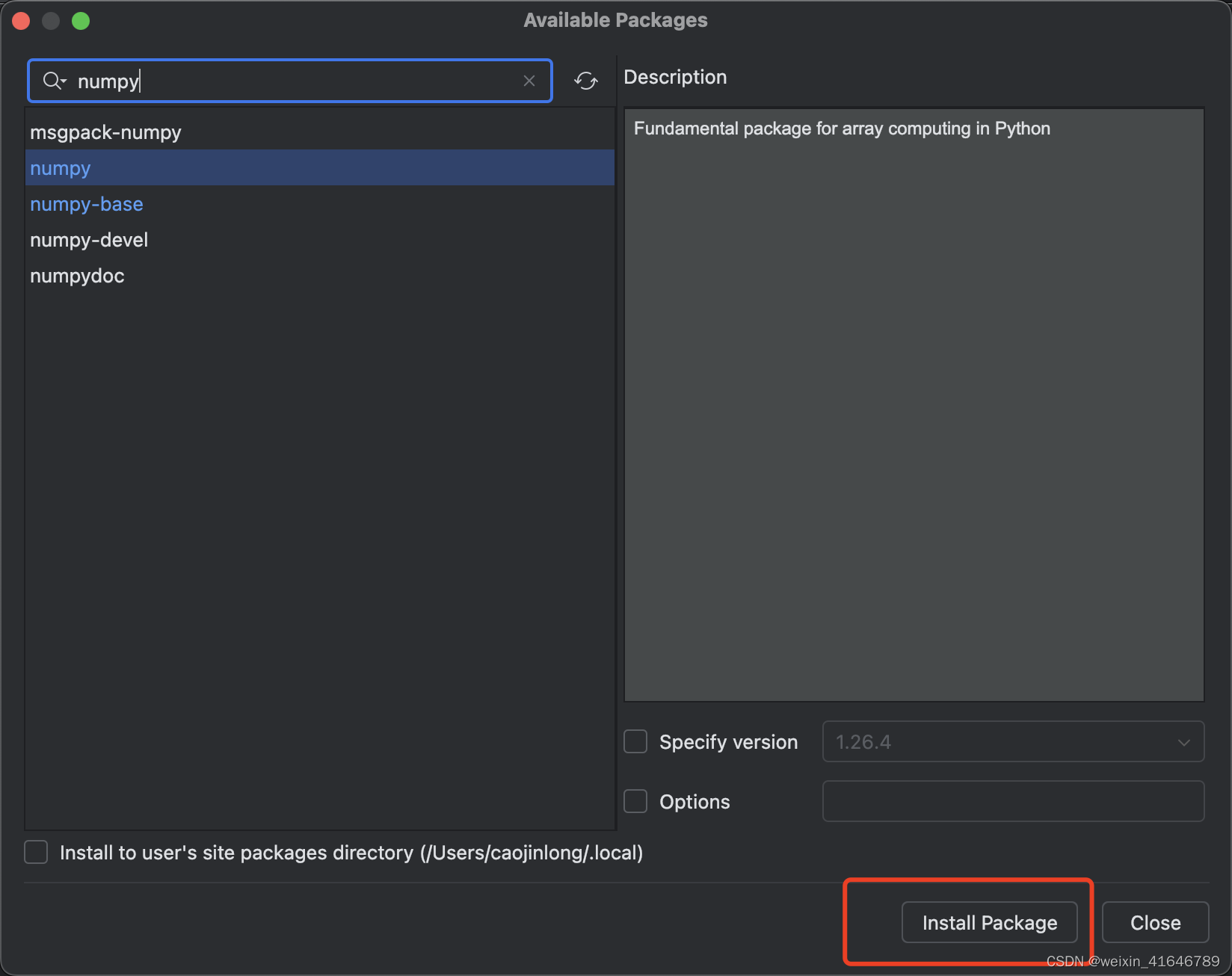 mac pycharm 遇到 No module named ‘numpy‘_mac no module named 'numpy-CSDN博客