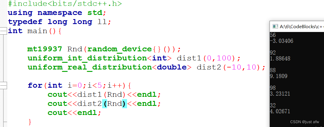随机数详解（mt19937 , distribution）-CSDN博客