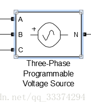 SIMULINMK内的Three-Phase Programmable Voltage Source模块_simulink中的three phase programmable voltage ...