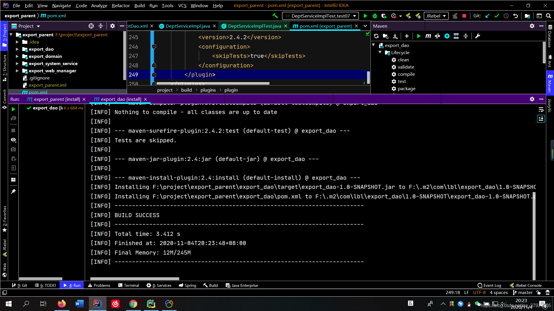解决Failed to execute goal org.apache.maven.plugins:maven-surefire-plugin ...