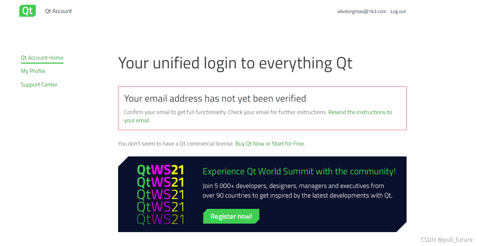 【Qt】qt5.12.11注册不了？解决办法-实测_can not create new qt account with reserved ...