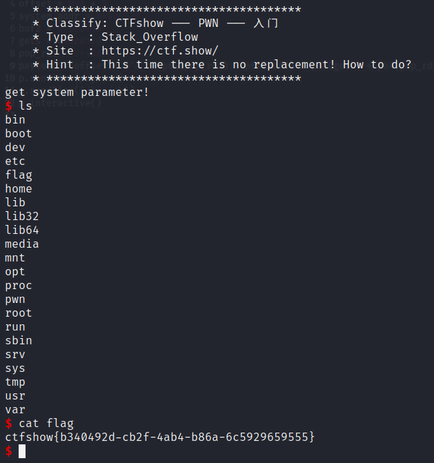 CTFshow-PWN入门-栈溢出pwn41~pwn48_nc pwn.challenge.ctf.show 28147-CSDN博客