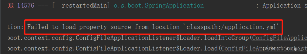 Failed to load property source from location ‘classpath:/application.yml‘错误-CSDN博客