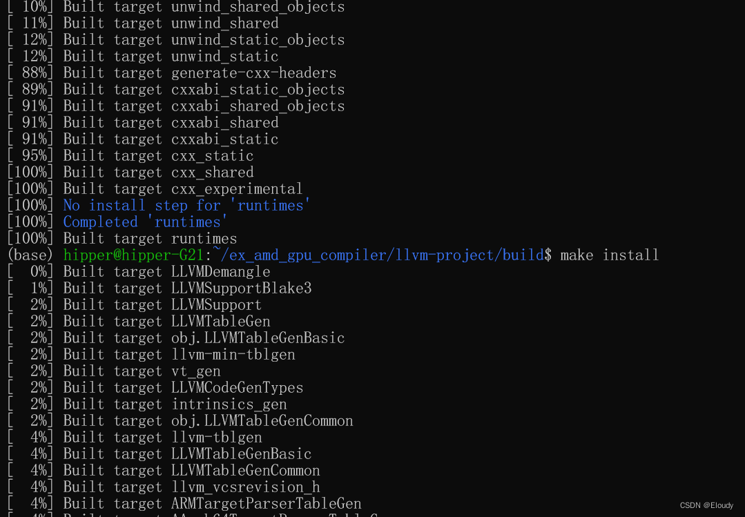 尝试编译 AMD ROCm 的 llvm-project_rocm 编译器-CSDN博客