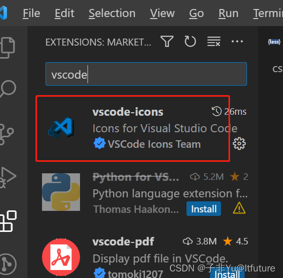 【VsCode】vscode创建文件夹有小图标显示和配置_vscode显示文件夹图标-CSDN博客