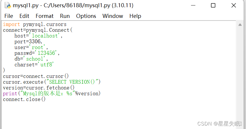 使用python操作mysql数据库python中操作mysql数据库 Csdn博客