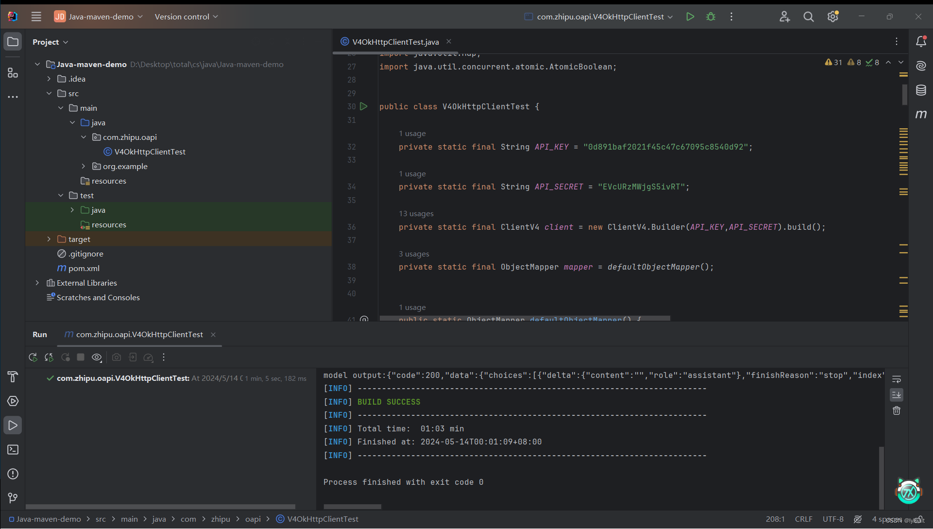 Java简单实现调用智谱ai，登录，注册和可视化设计_zhipuai-sdk-java-v4-CSDN博客