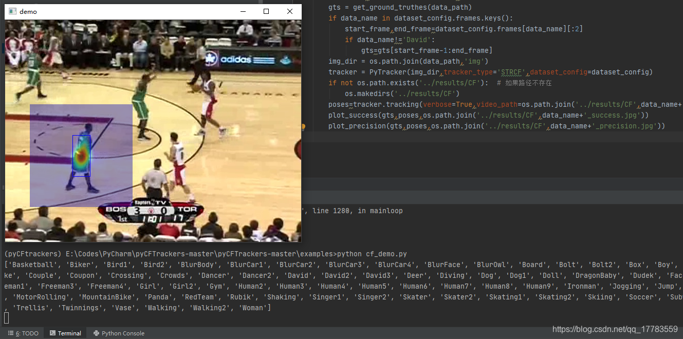 相关滤波Python版本代码pyCFtrackers的配置-CSDN博客