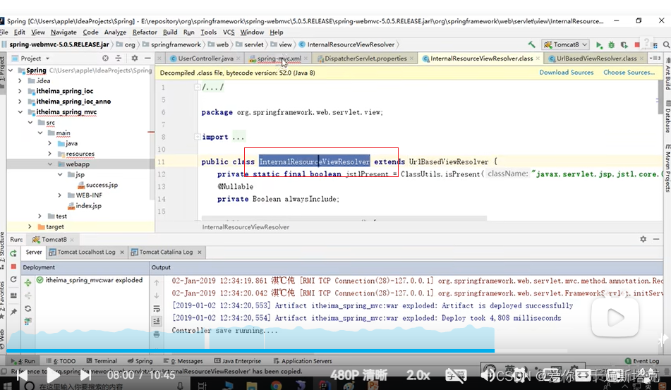 Springmvc的xml配置解析 Spring18springmvc Xml视图解析器 Csdn博客