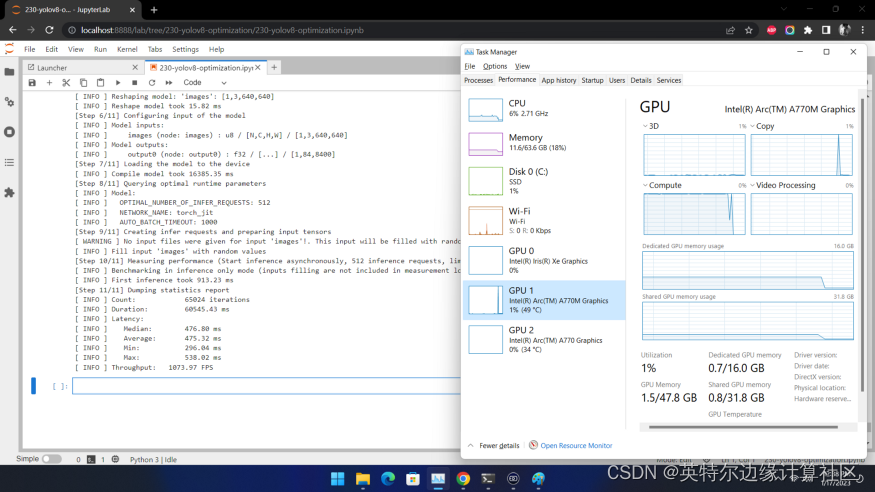如何用OpenVINO™让YOLOv8获得1000+ FPS性能？_pytorch yolo8 openvino 发现目标-CSDN博客
