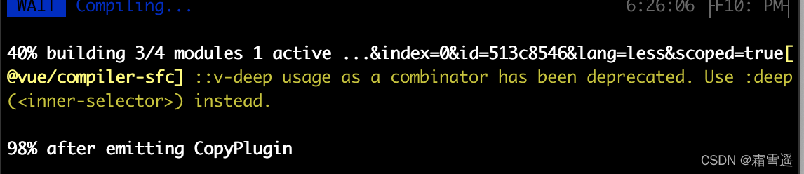 The >>> And Deep Combinators Have Been Deprecated Use Deep Instead终端报该警告的解决办法 Csdn博客 7749