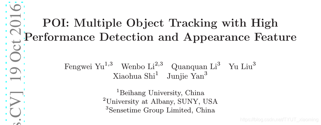 论文阅读：《POI: Multiple Object Tracking with High Performance Detection and ...