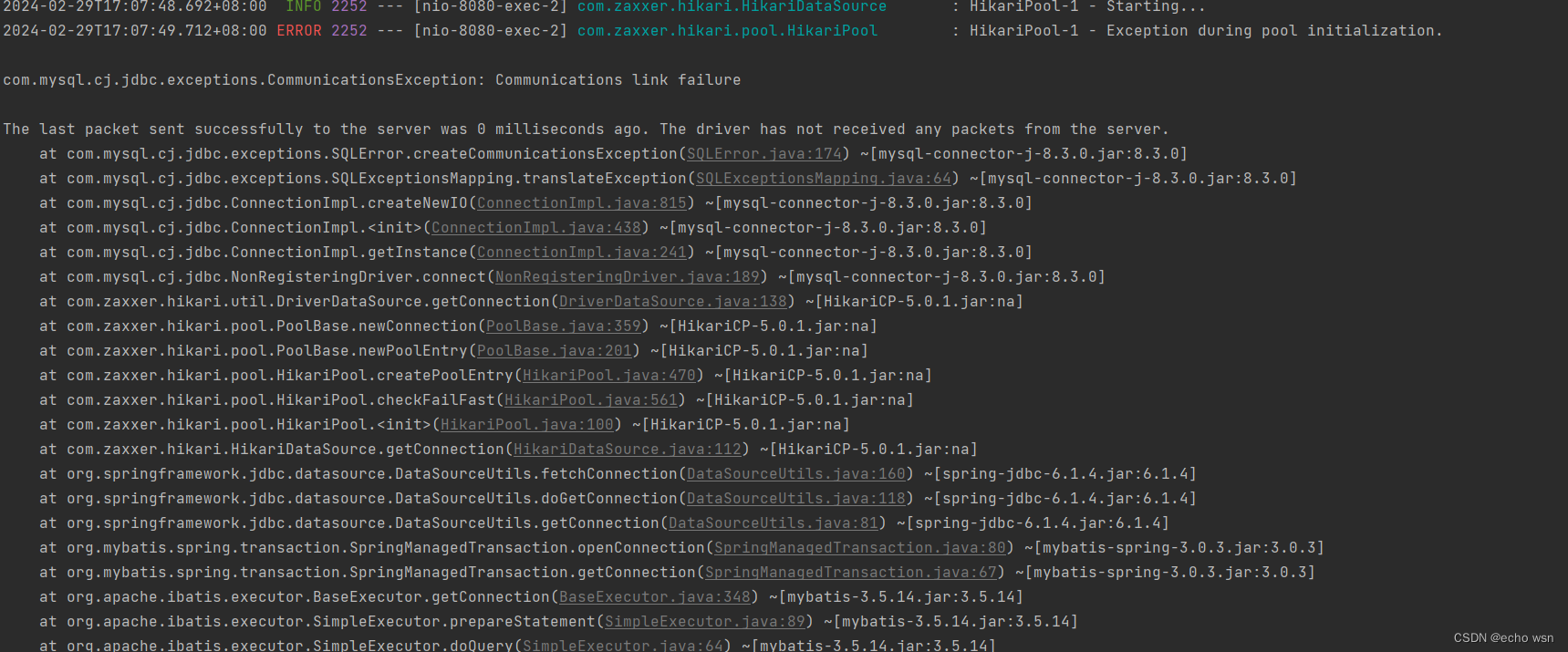 解决:comzaxxerhikaripoolhikaripool Hikaripool 1 Exception During Pool Initialization报错 Csdn博客 1516