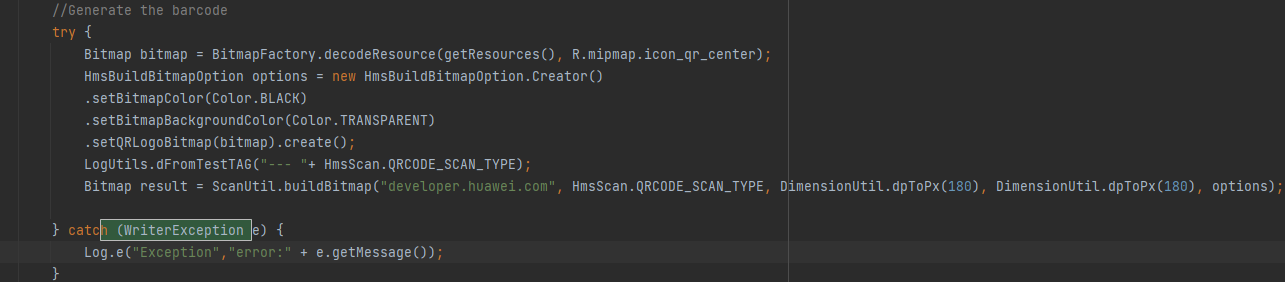 【HMS Core】生成二维码报错QR_CODE Format | No enum constant com.huawei.hms.scankit.p.b3.e_hms kit 生成二维码 ...