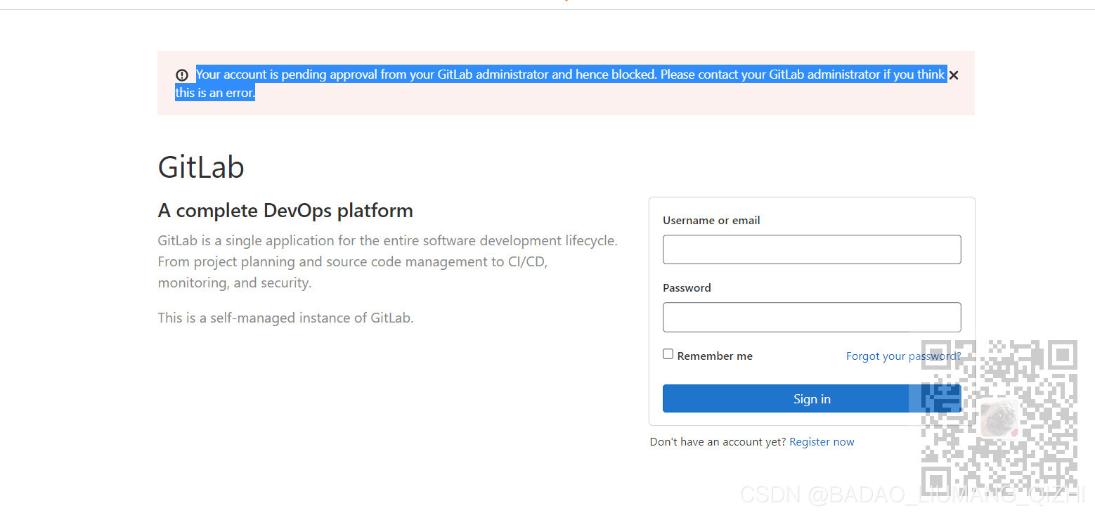 Gitlab提示:Your account is pending approval from your GitLab ...