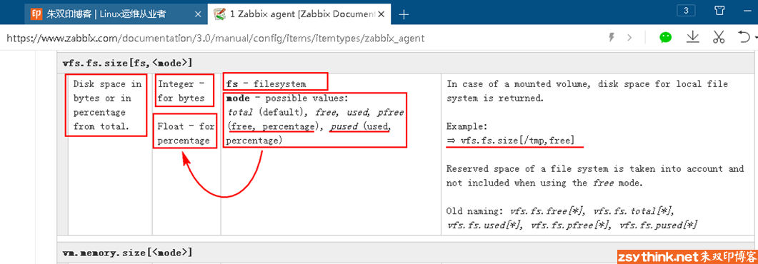 zabbix从放弃到入门（5）：在zabbix中添加带有参数的监控项_vfs.fs.size-CSDN博客