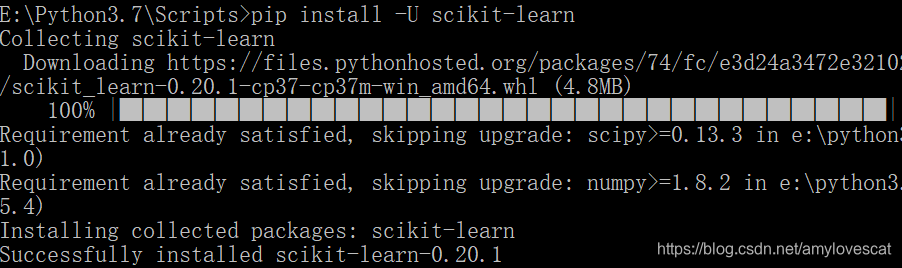 【初学大数据】windows下安装python、pyCharm、pip、wheel、numpy、matplotlib、scipy、scikit-learn_pip install numpy ...