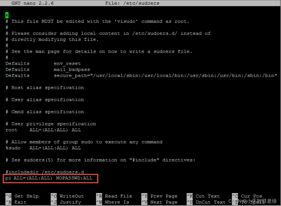 树莓派启用无密码 sudo_树莓派 sudo 不需要密码-CSDN博客