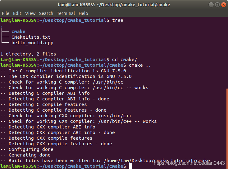 CMake教程（一）- 最简单的例子 Hello World 及添加版本号、配置文件_cmake 设置二进制文件版本号-CSDN博客
