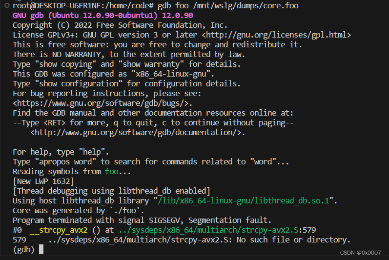 VS Code + Windows WSL 体验 Linux 开发 - 用GDB调试C程序的core dump_使用vs来开发linux程序-CSDN博客