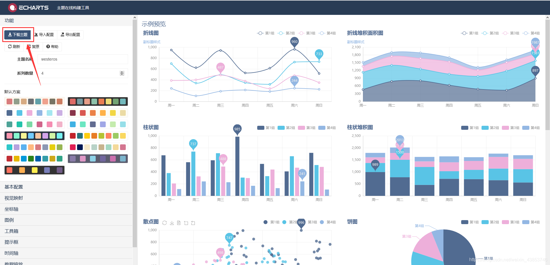 可视化 | Echarts基础&异步加载数据&交互组件&数据集_westeros.js-CSDN博客