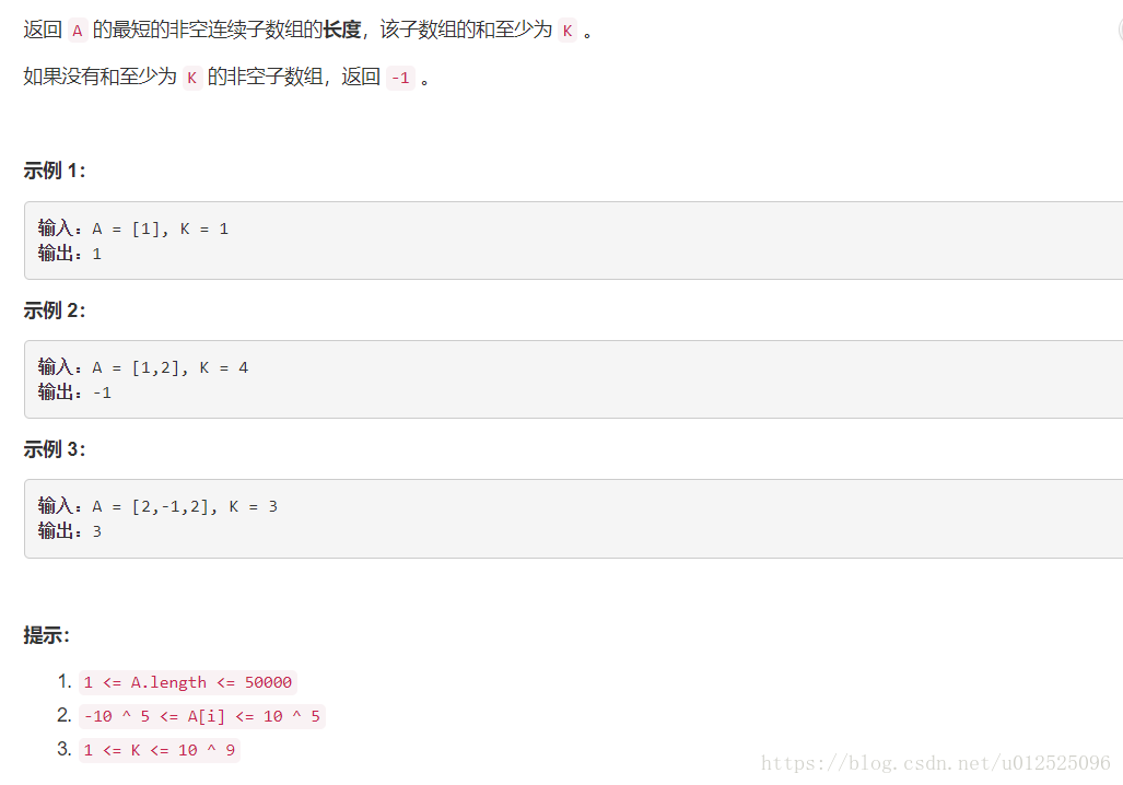 Leetcode题解——862shortest Subarray With Sum At Least K Csdn博客 2081