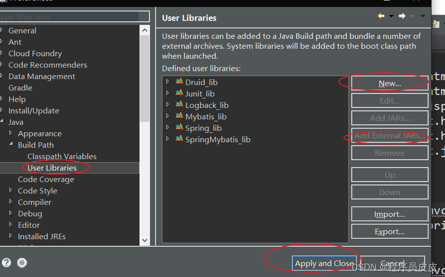eclipse导入jar包 buildpath User Libraries_eclipse 添加包-CSDN博客