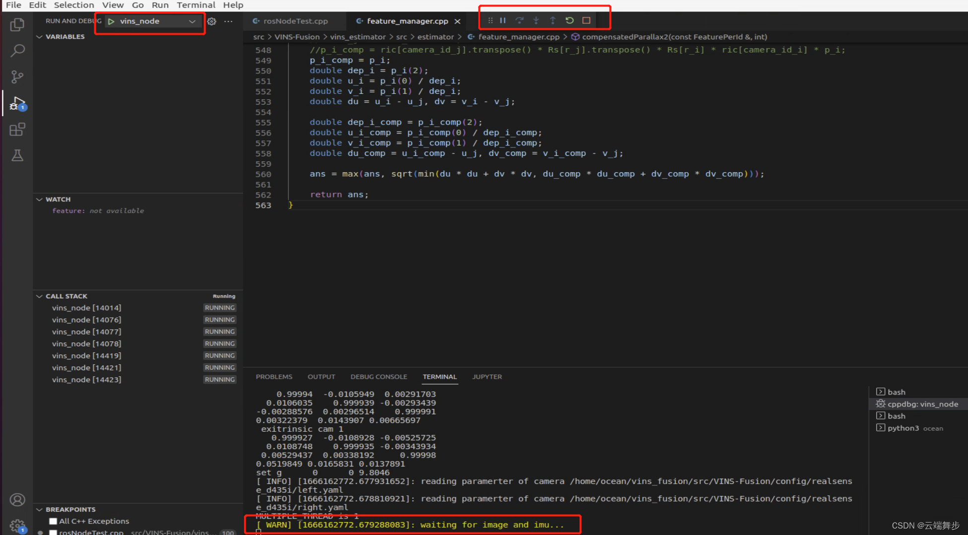vscode gdb断点调试，以Vins-Fusion为例_VINS-FUSION-CSDN专栏