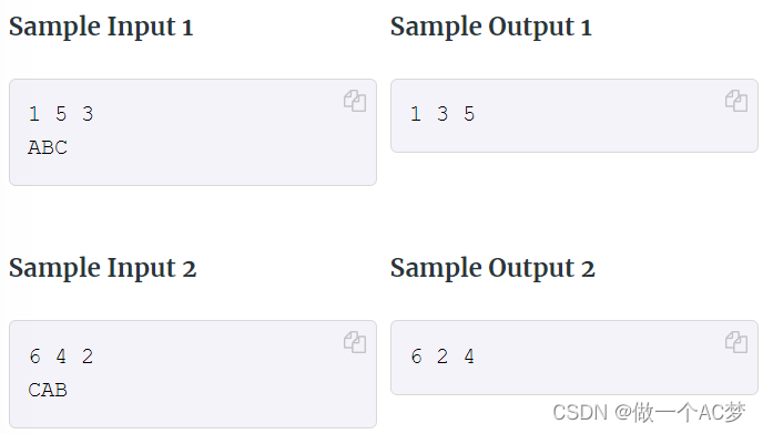 Kattis-ABC_you will be given three integers a, b and c. the n-CSDN博客