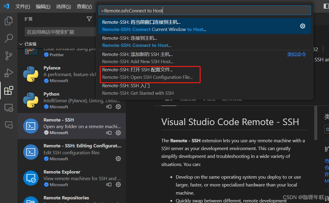 【VScode】安装配置、插件及远程【SSH】连接_vscode ssh插件-CSDN博客