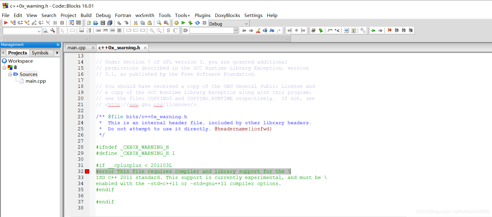 codeblocks中出现#error This file requires compiler and library support for the错误时的解决方案-CSDN博客