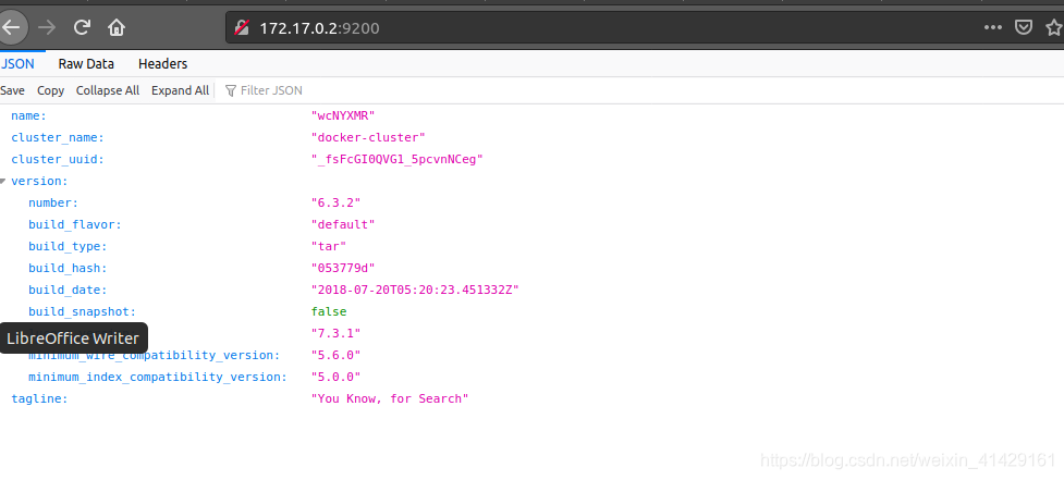 记录自己在docker 中 启动Kibana 时遇到no living connections ,unable revive connection :http://elasticsearch ...
