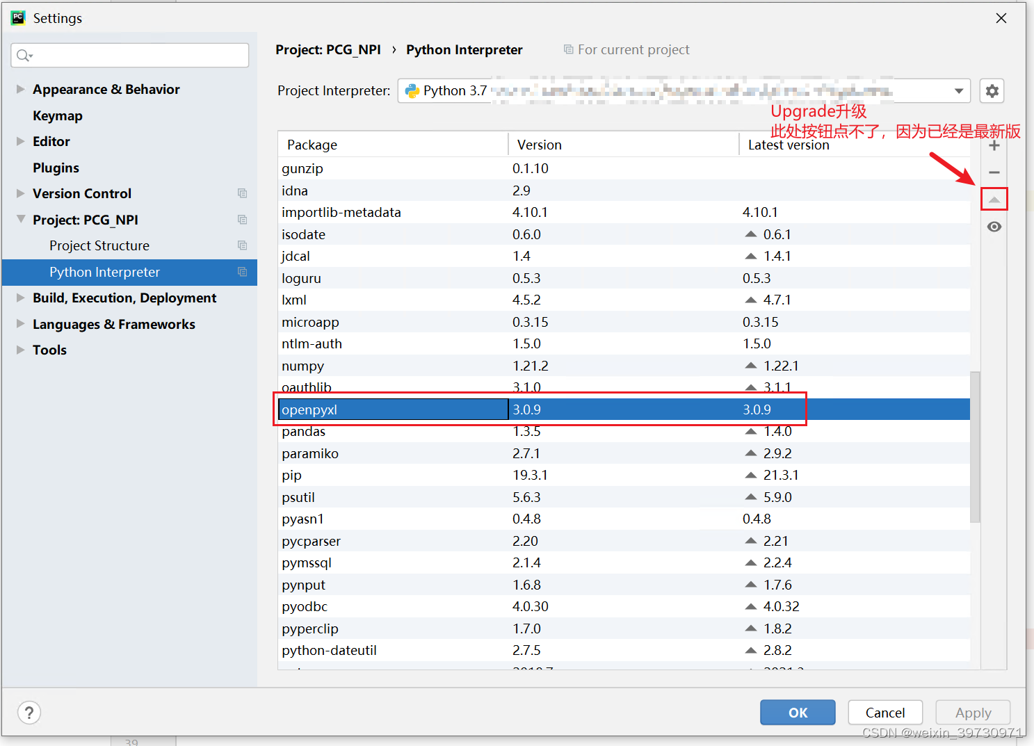 Python使用openpyxl报错:importerror Pandas Requires Version ‘300‘ Or