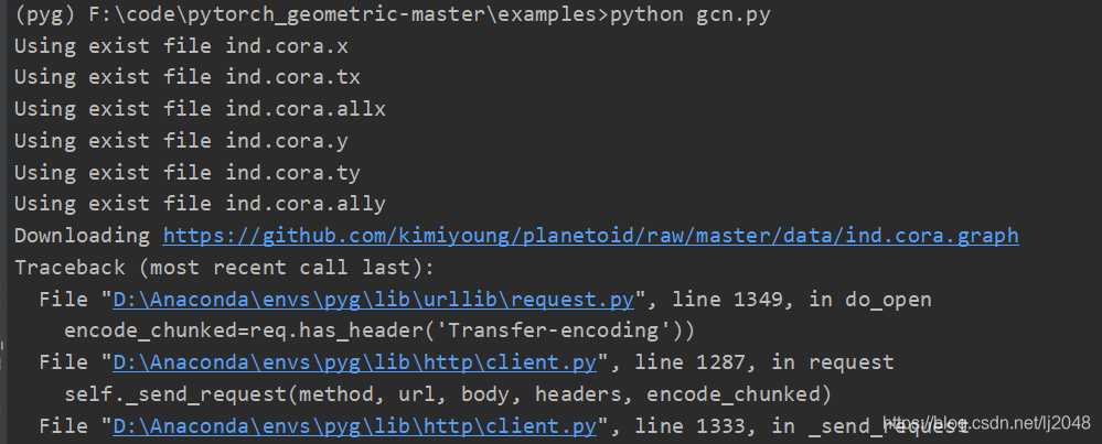 win10下pyg之gcn代码成功运行_win10 运行gcn-CSDN博客