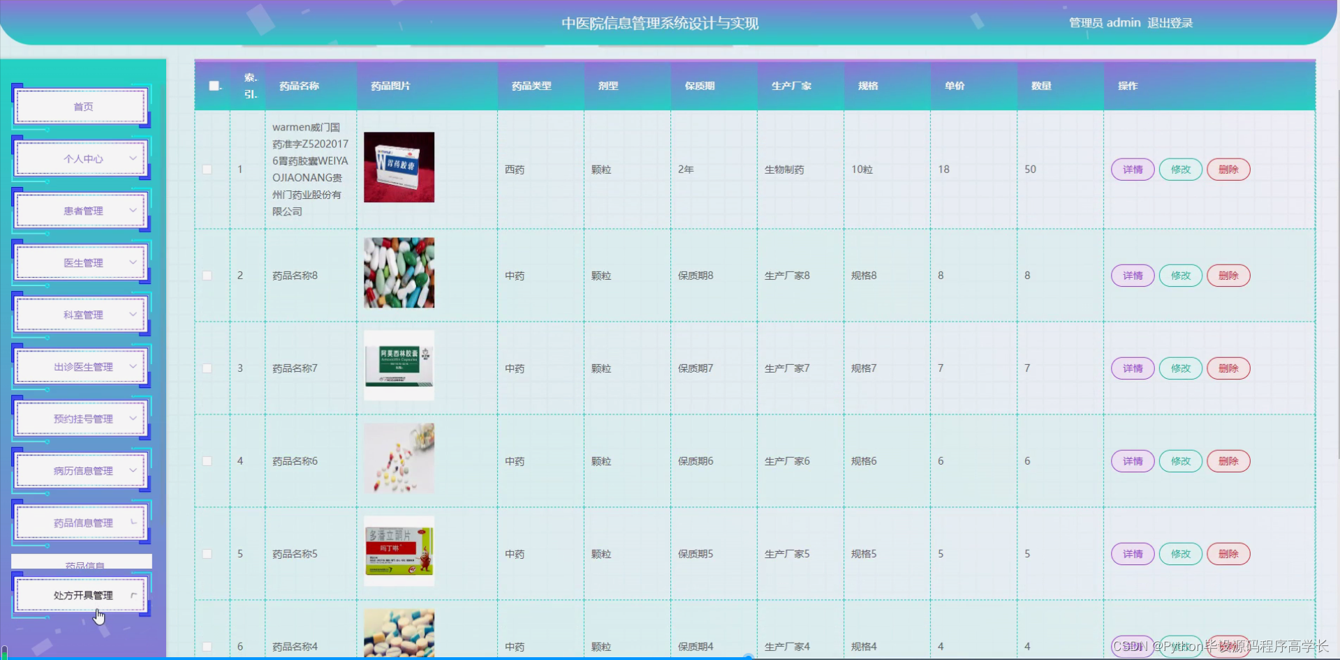 python计算机毕设（附源码）中医院信息管理系统（django+mysql5.7+文档）_python 中医门诊 源码-CSDN博客