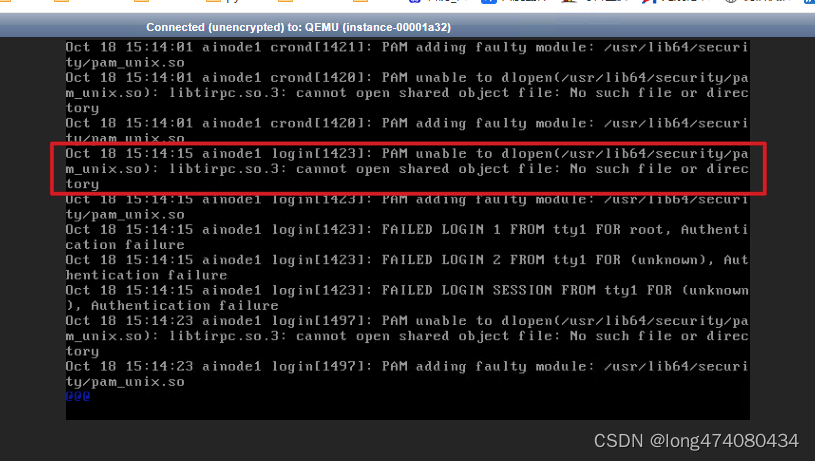 openstack 云主机 linux报 login incorrect_libtirpc.so.3-CSDN博客