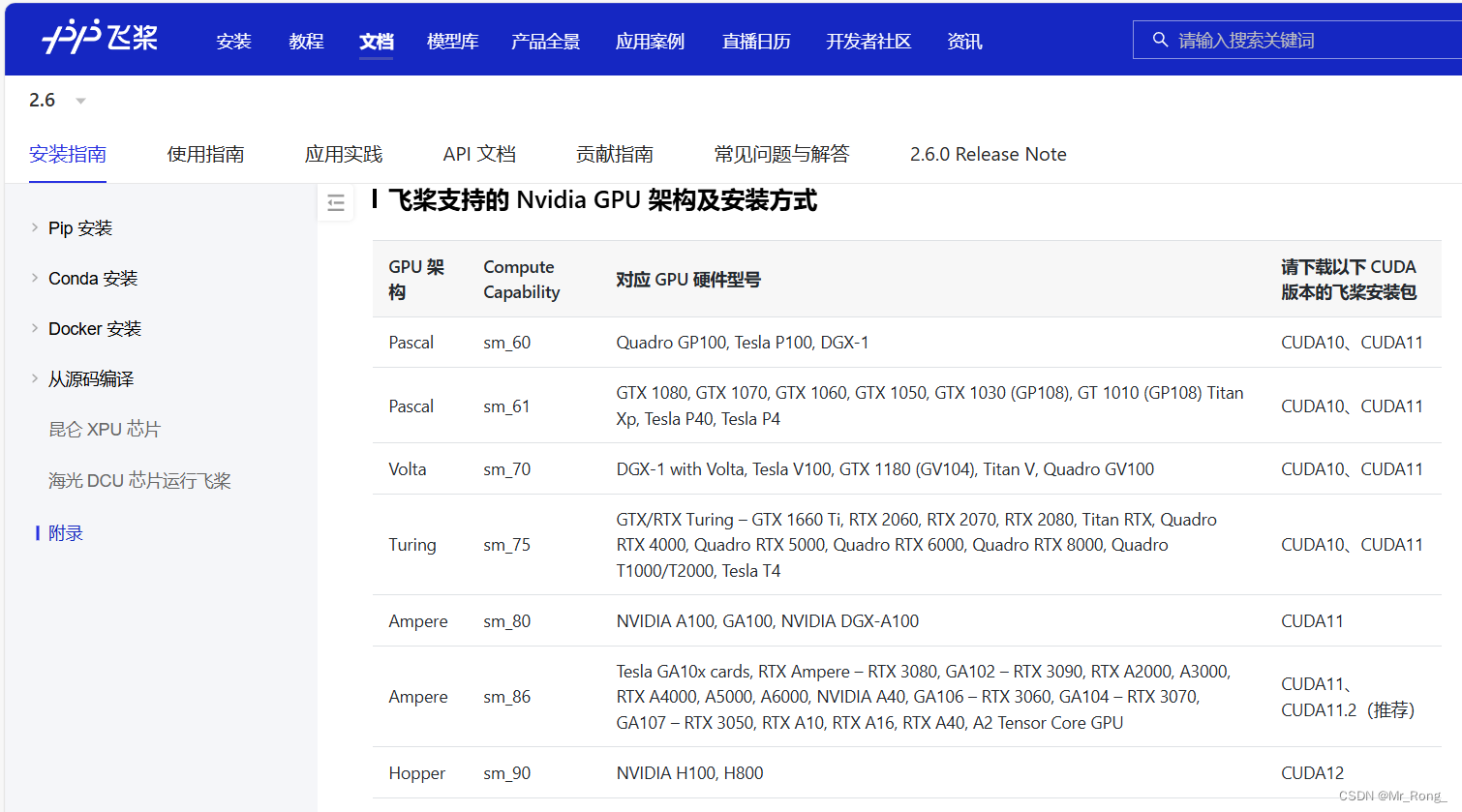 配置PaddlePaddle框架_the gpu architecture in your current machine is pa-CSDN博客