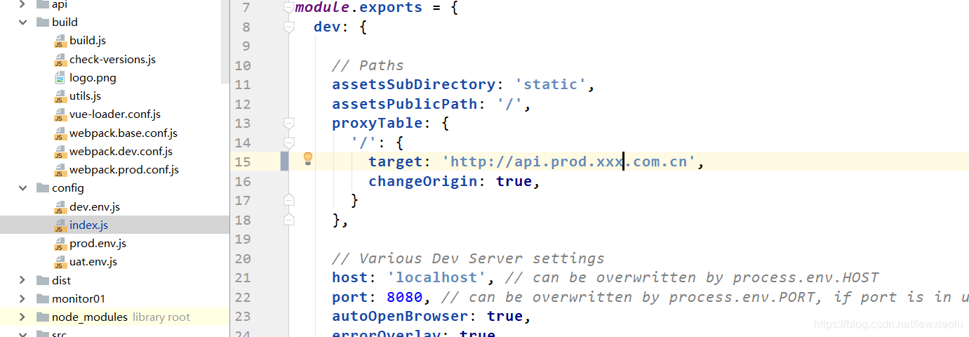 webpack proxyTable 本地开发环境调试接口_various dev server settings-CSDN博客