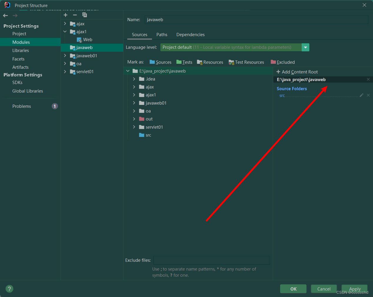 idea 中 Module ‘**‘ must not contain source root ‘**‘. The root already belongs to module ‘**‘-CSDN博客
