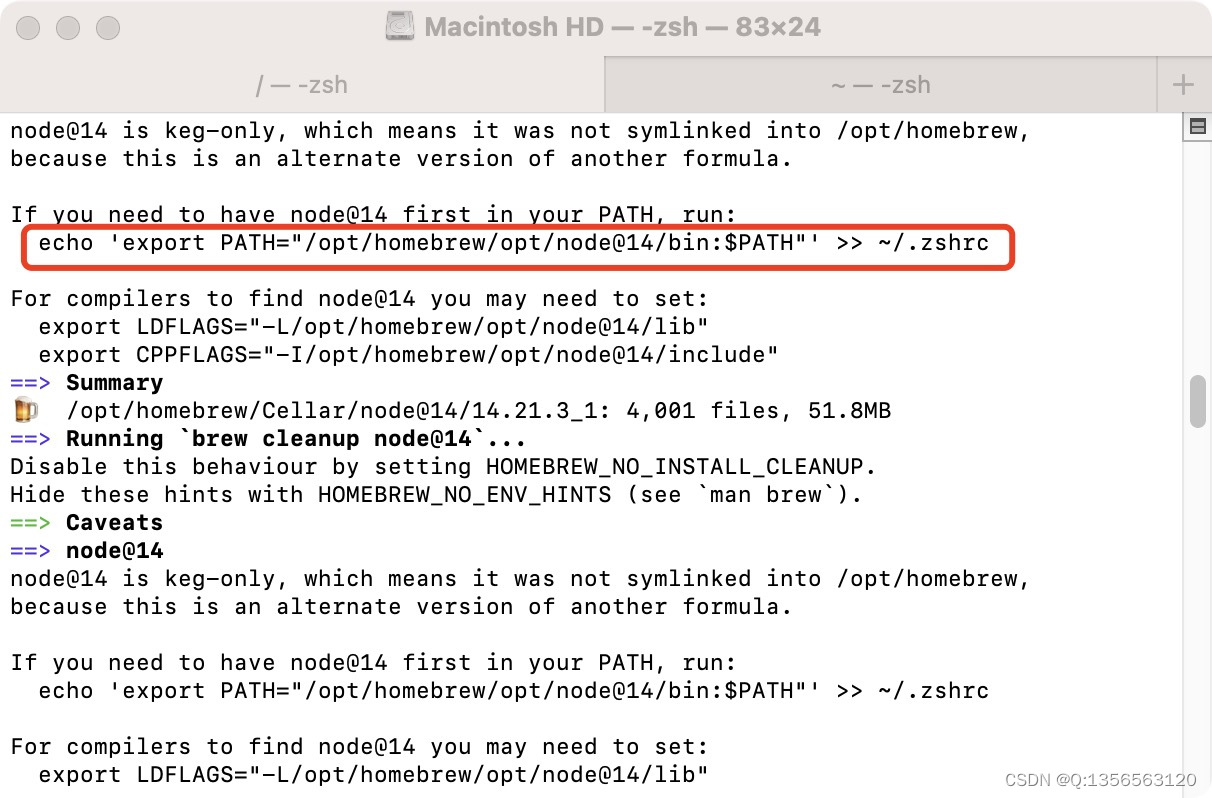 MacBookPro M2使用Homebrew安装nodejs-CSDN博客