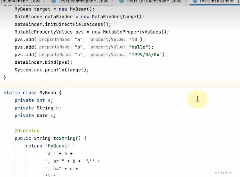 Sping中对象绑定和类型转换_webdatabinder 对象绑定-CSDN博客