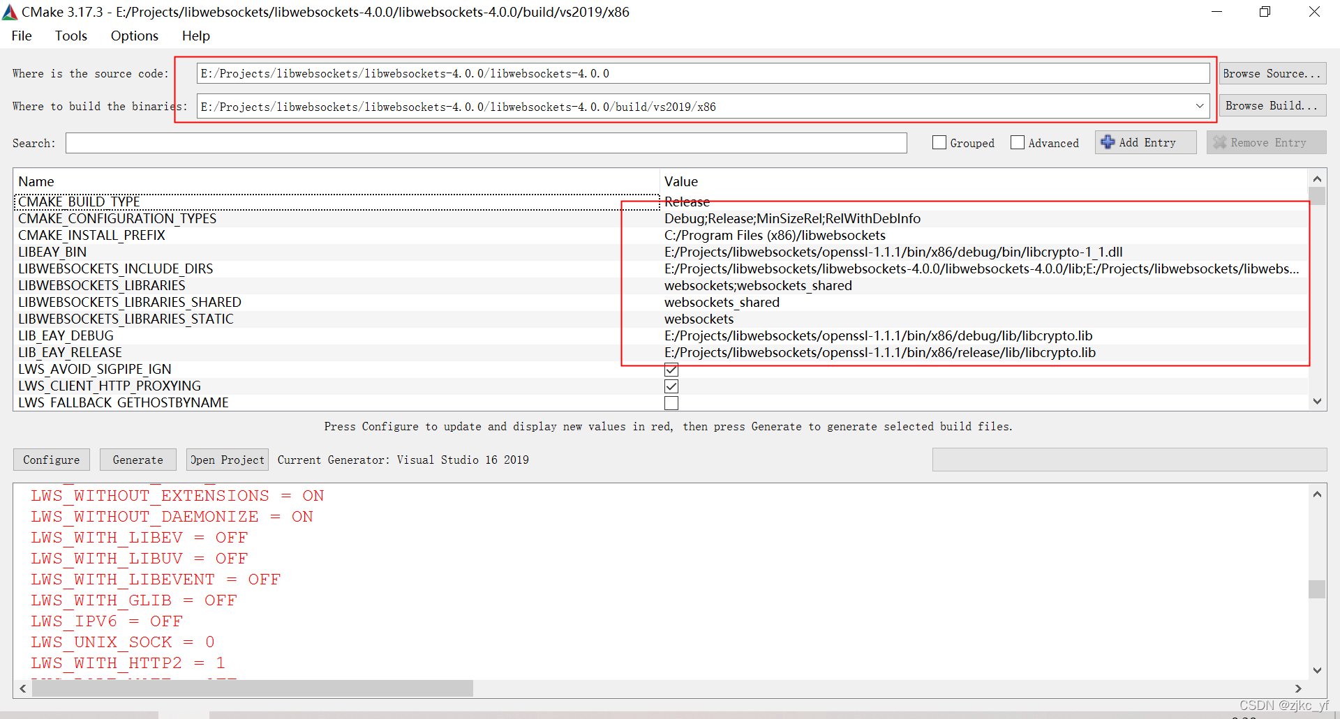 VS2019 下openssl-1.1.1+ libwebsockets-4.0.0 编译测试_libwebsockets win10 vs2019-CSDN博客