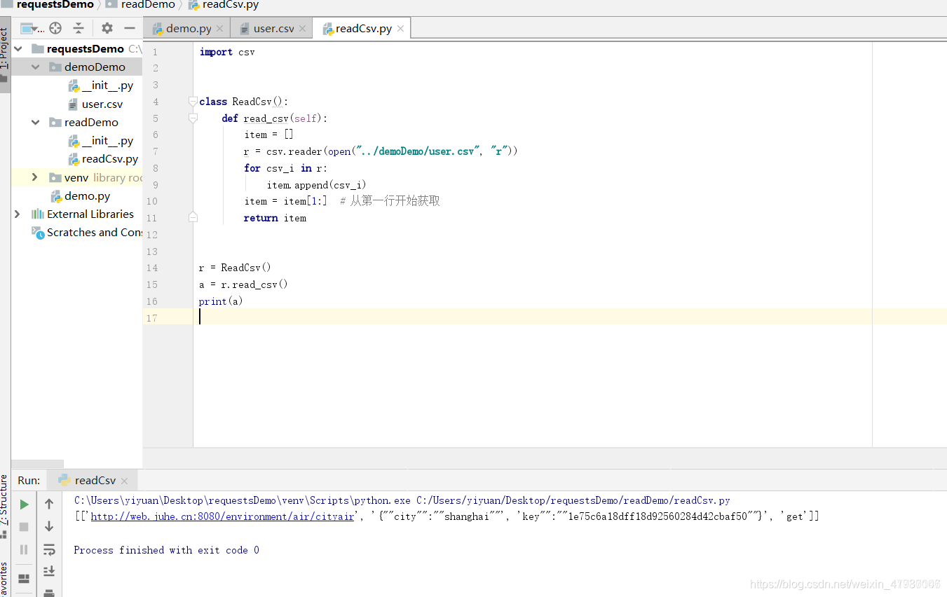 PyCharm获取csv文件_用pycharm读取某csv文件采用适当数据结构存放，用适当方法查看读入后数据类型信息和读入数据结构-CSDN博客